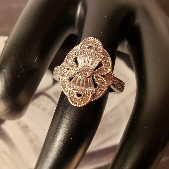 Absolute | Jewelry | Vintage 99s Art Deco Style Ss 925 Ring | Poshmark